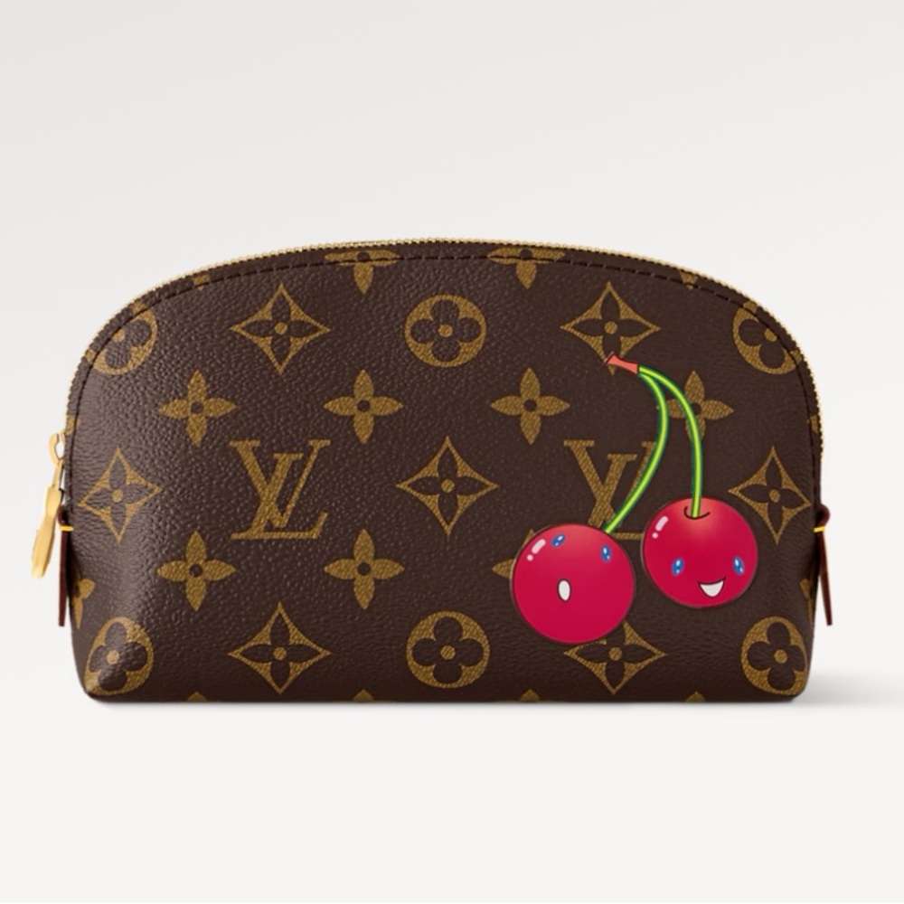 🍒 Louis Vuitton Cherry Murakami LV x TM Cosmetic Pou… - Gem